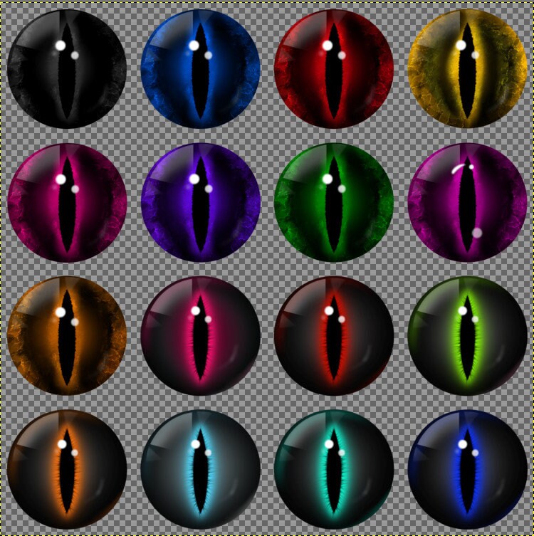 40 Dragon & Cat Eyes, Printable PNG Images (digital Download) - Etsy