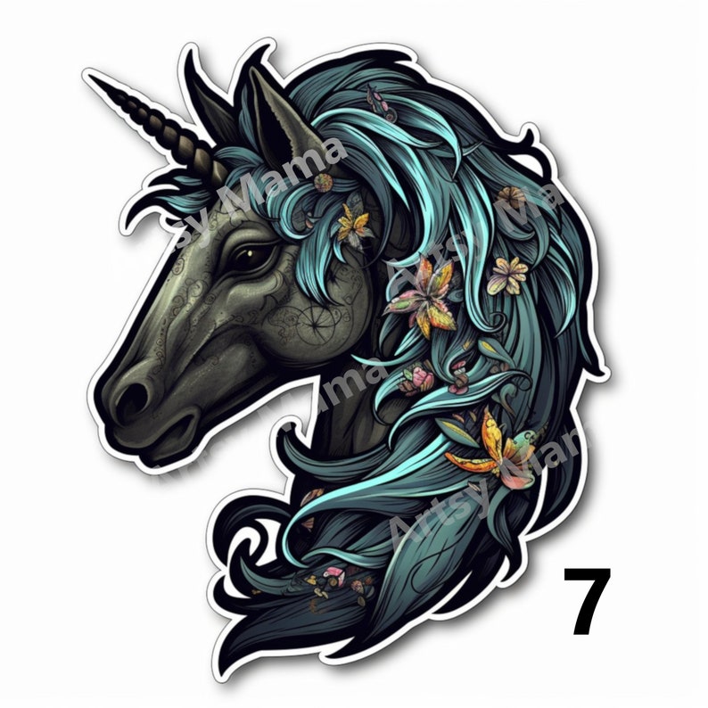 WATERPROOF Unicorn Stickers Many Designs. Large or Small Sizes. Unicorn ...
