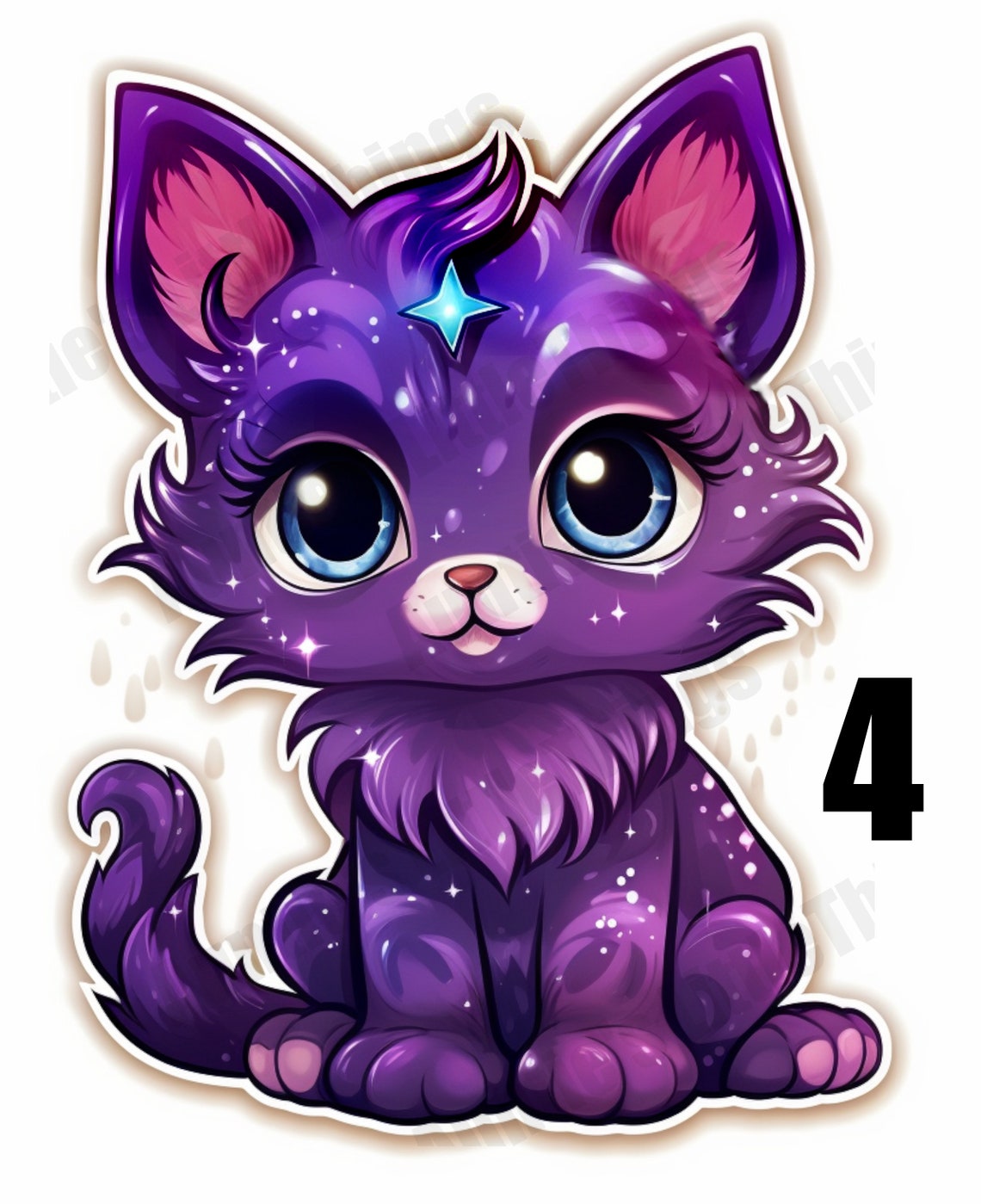 Cute Kitten Stickers Cat Stickers. Many Different Design Choices ...