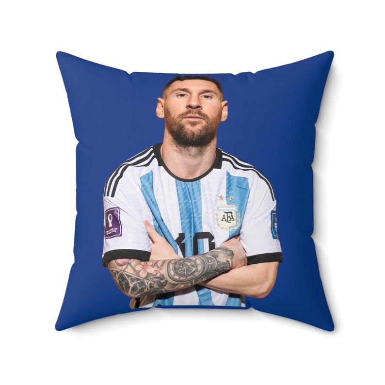 Argentina Messi World Cup Faux Suede Square Pillow - Etsy