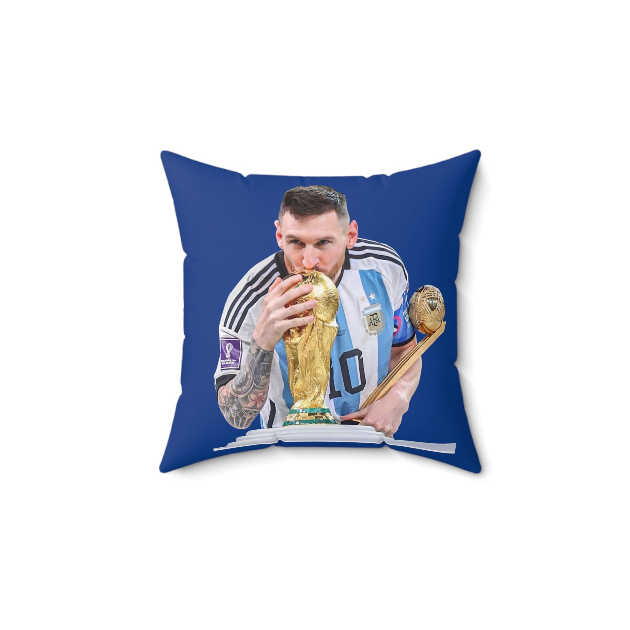 Argentina Messi World Cup Faux Suede Square Pillow - Etsy