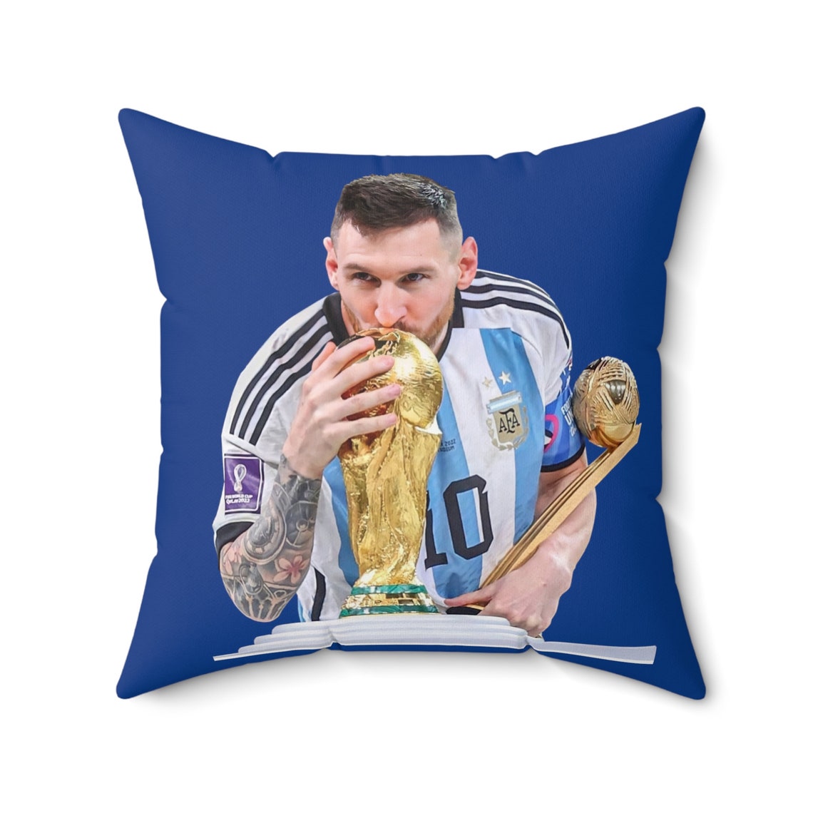 Argentina Messi World Cup Faux Suede Square Pillow - Etsy