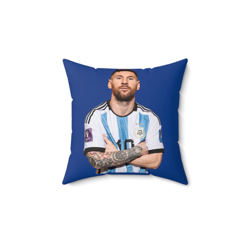 Argentina Messi World Cup Faux Suede Square Pillow - Etsy