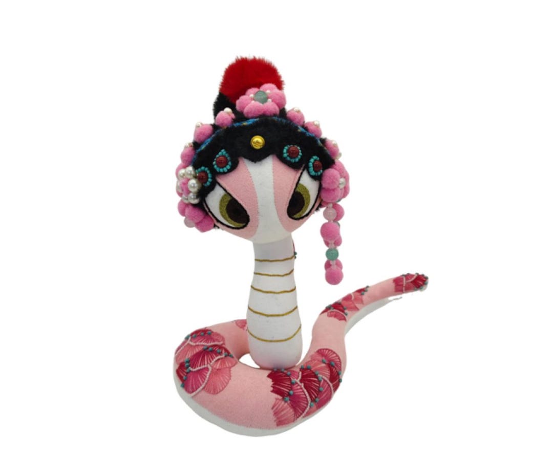 Handmade Hand-embroidered Snake Doll Adorable Decorative Plush - Etsy