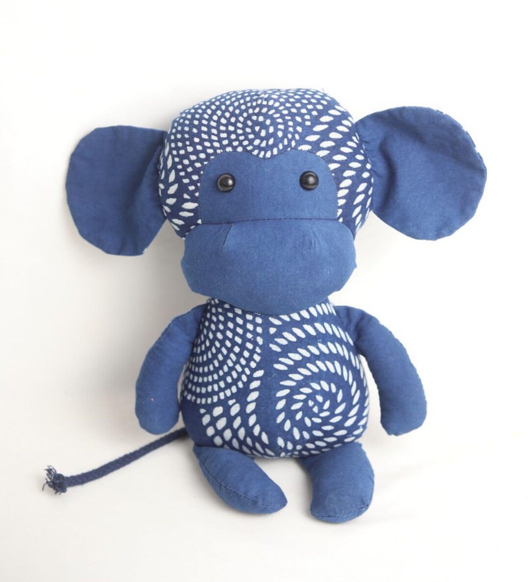 Handmade Batik Fabric Monkey Doll Unique Wax-dyed Plush Toy - Etsy