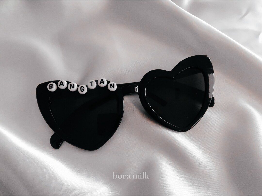 BTS CUSTOM SUNGLASSES | Heart-shaped Kpop Sunglasses Customizable - Etsy