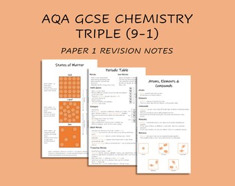 AQA GCSE 9-1 Biology Triple Paper 1 Revision Notes - Etsy UK