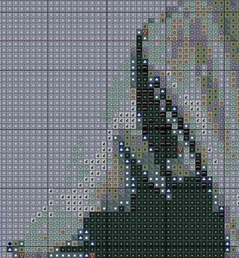 Stray Kids Han Jisung Alien Cross Stitch Pattern Chart 150x150 Stitches ...