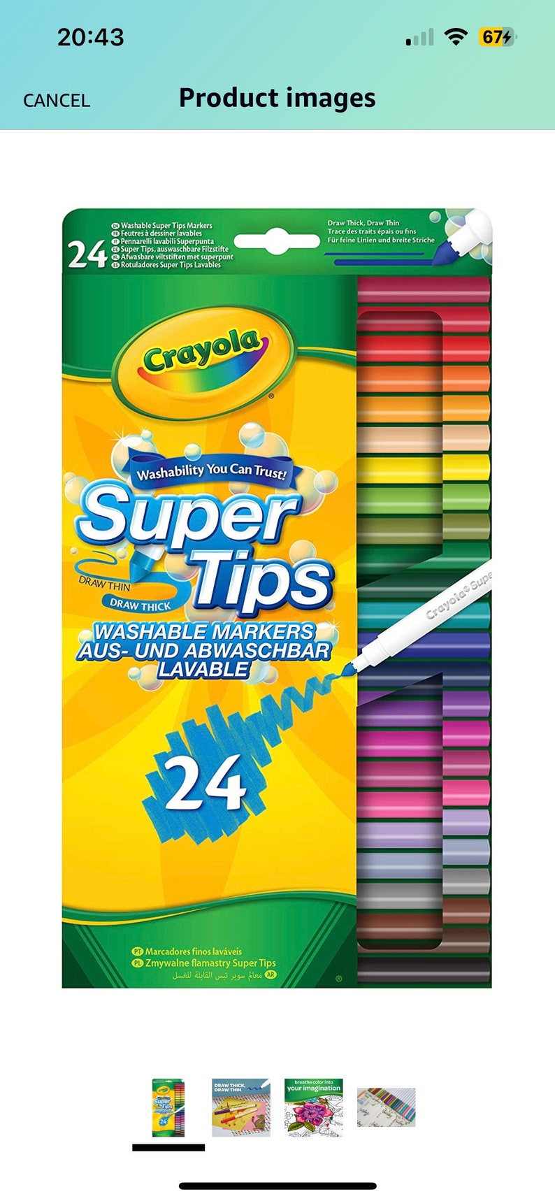 Crayola 24 Pack Super Tips - Etsy