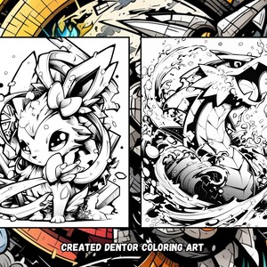 87 Chibi Fantasy Coloring Pages | High-contrast Magical Creatures and ...