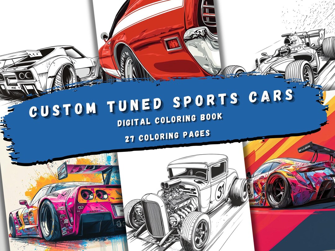 High-speed Coloring Fun: Customized Sports Cars Coloring Book 27 ...
