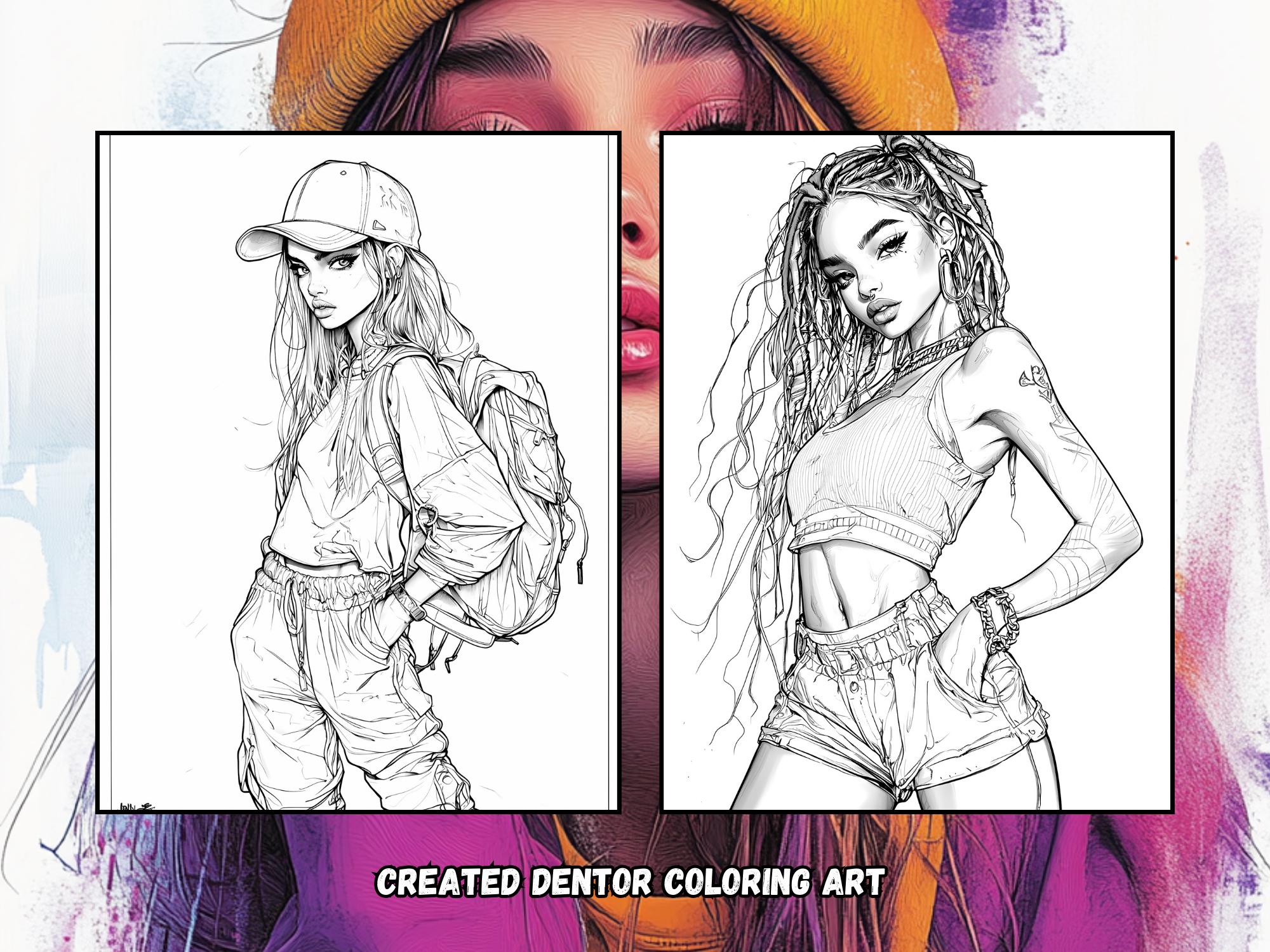 Urban Street Style Coloring Book – Teenage Fashion Volume 2 | Digital ...