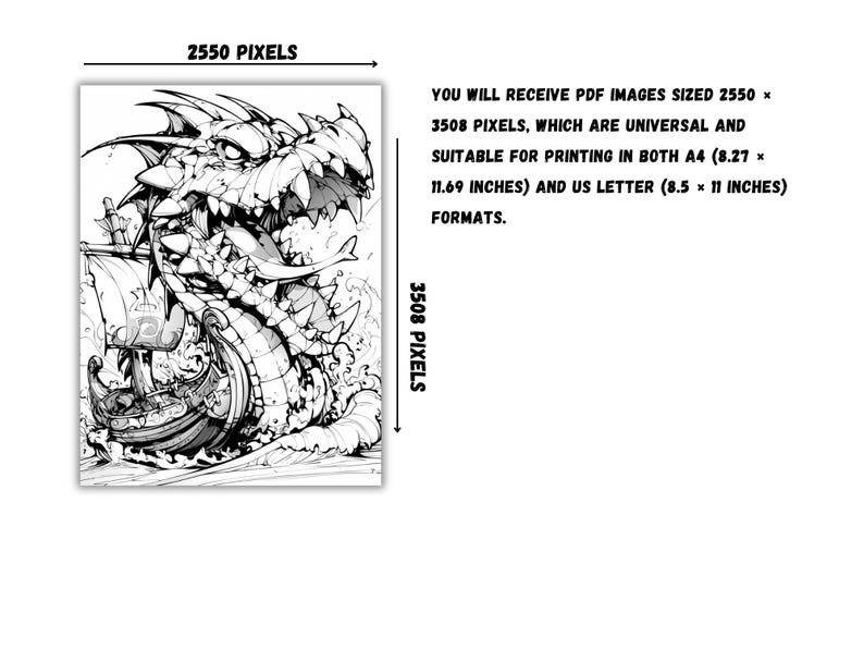 Fantasy Dragon Coloring Book – 50 Futuristic Mythical Creatures ...
