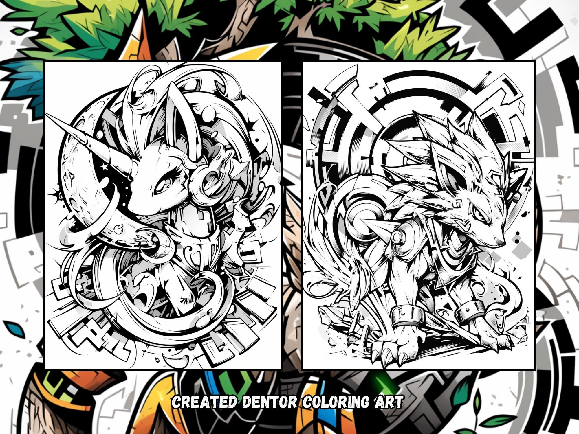 87 Chibi Fantasy Coloring Pages | High-contrast Magical Creatures and ...