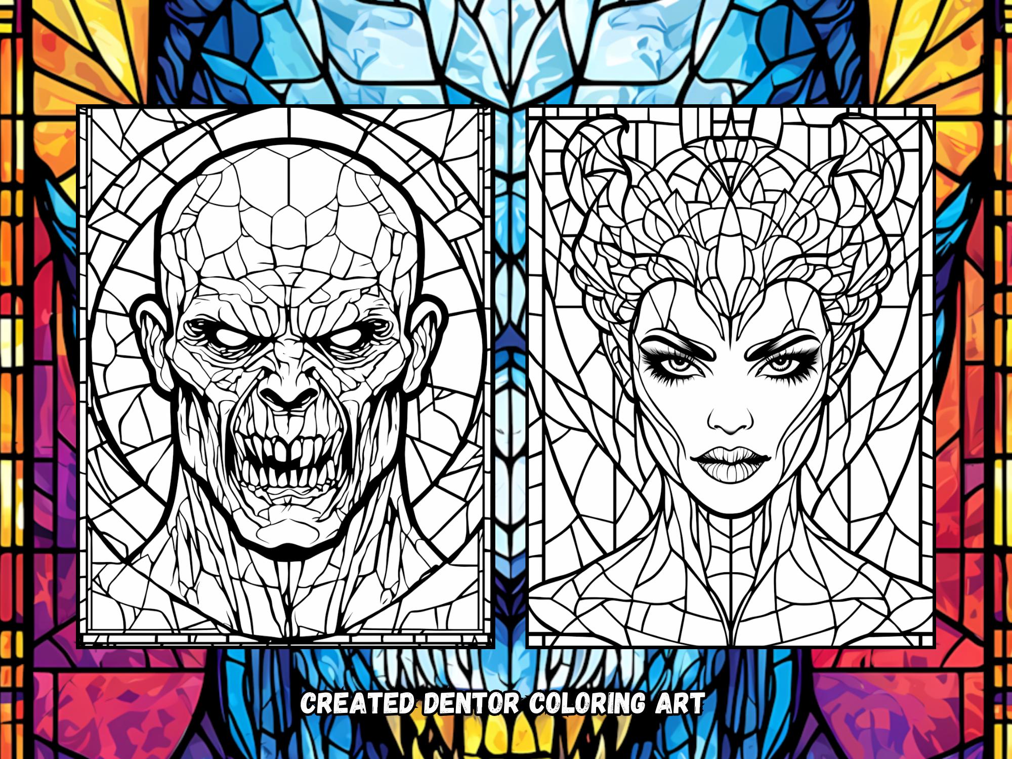 121 Gothic Fantasy Coloring Pages | Monsters, Vampires, Witches ...