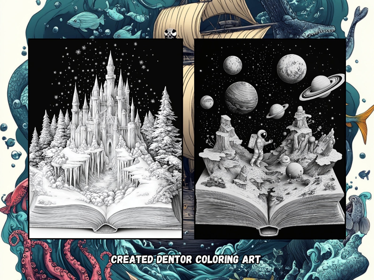 Enchanting Magical Fantasy Coloring Book PDF 22 Detailed Illustrations ...