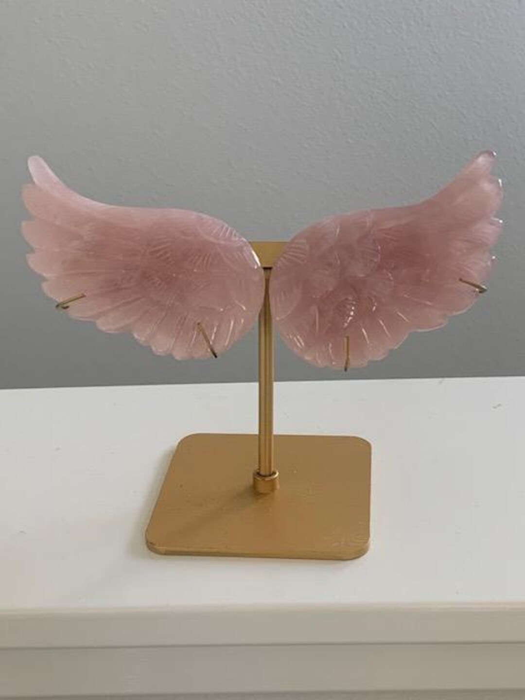 Rose Quartz Angel Wings - Etsy