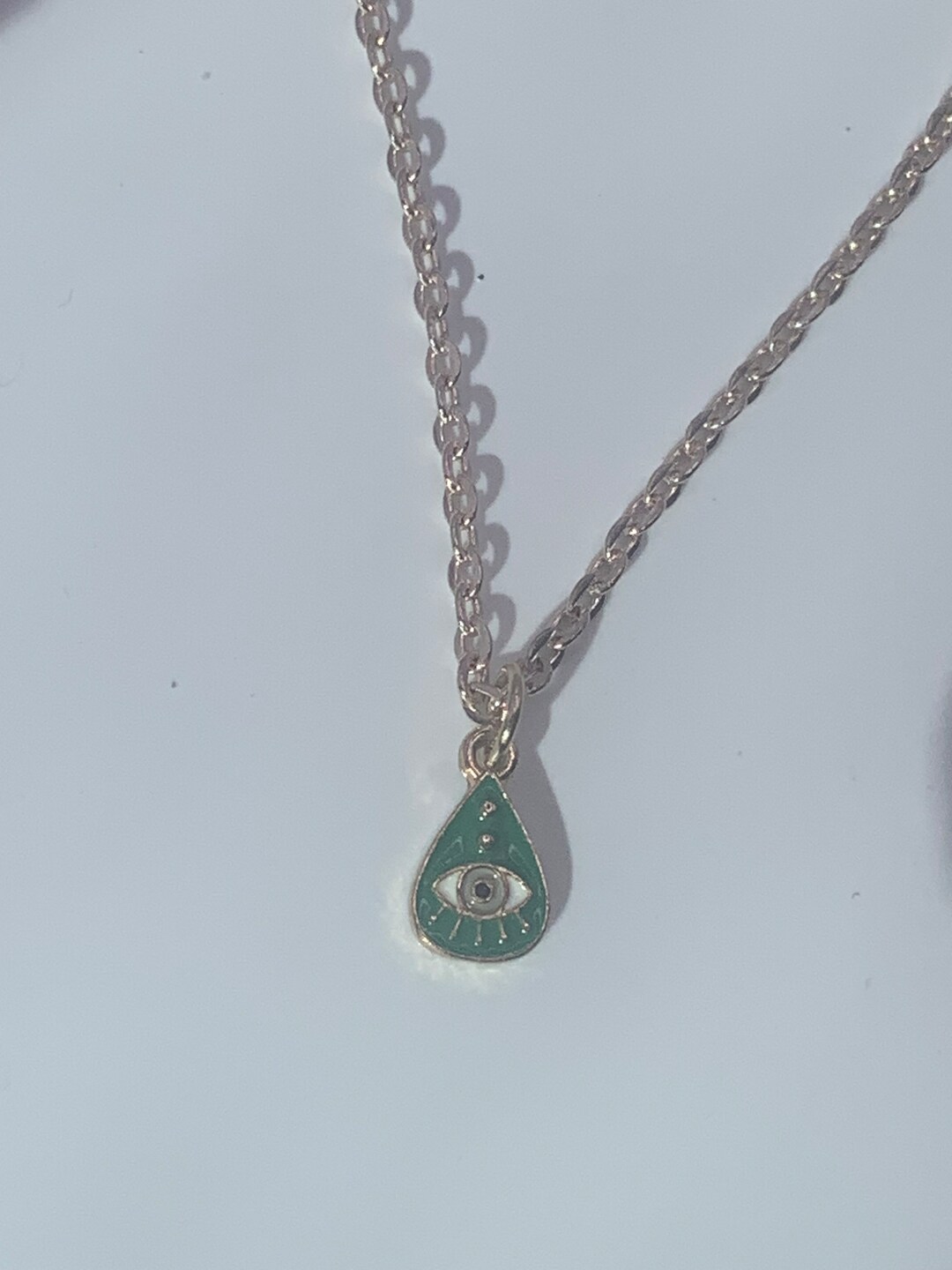 Green Eye of Protection Necklace - Etsy