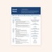 Standard Professional Resume Template Available in 6 Different Colors ...