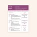 Standard Professional Resume Template Available in 6 Different Colors ...
