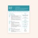 Standard Professional Resume Template Available in 6 Different Colors ...