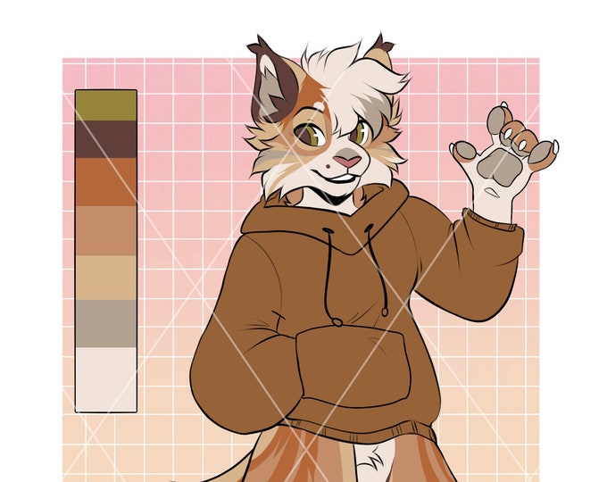 Cat Feline Adopt Furry Adoptable Fursona Character Design Anthro Oc - Etsy