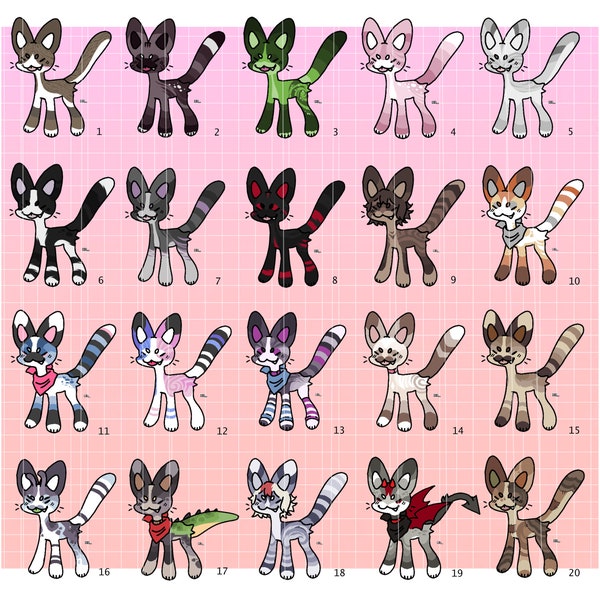 Cat Feline Furry Oc Adopt - Etsy