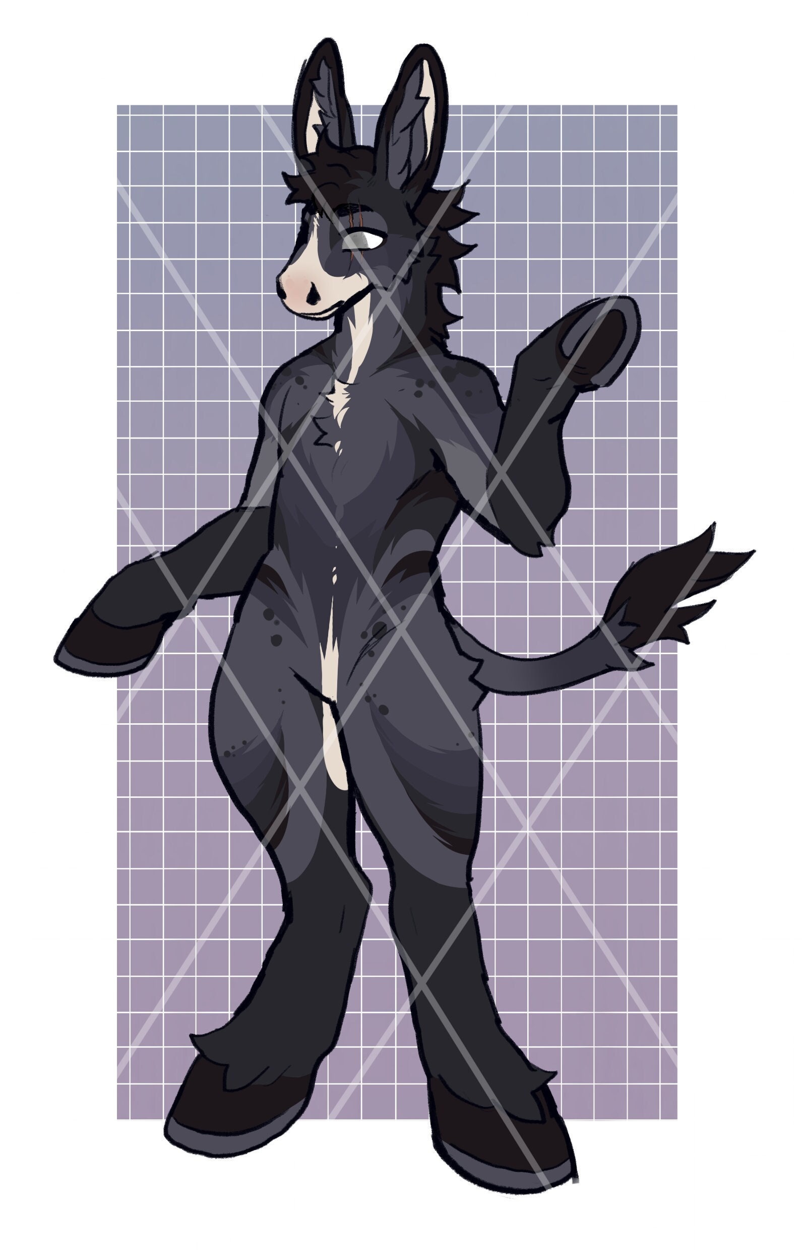 Donkey Horse Adopt Furry Adoptable Fursona Character Design Anthro Oc ...