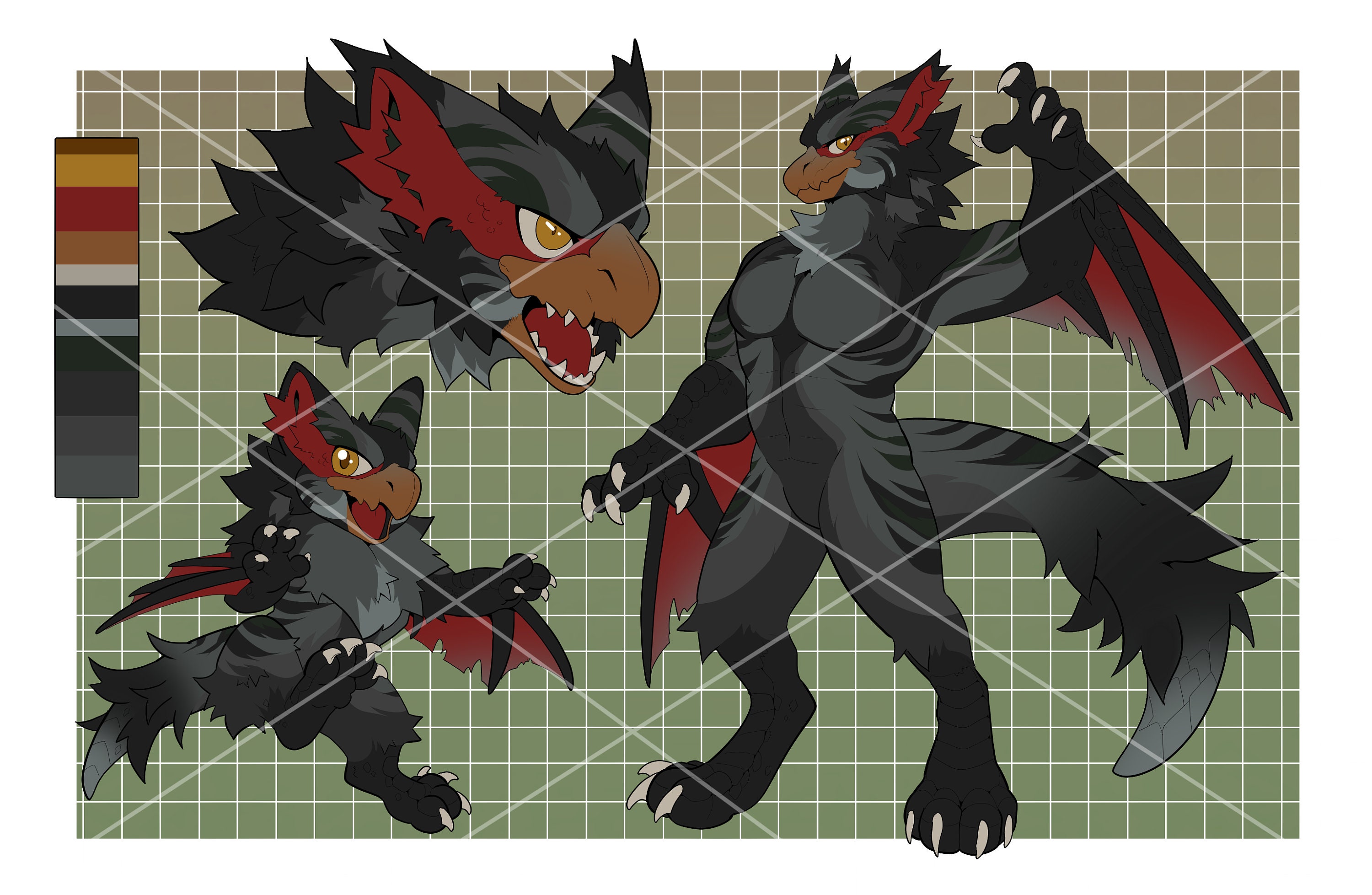 Nargacuga Monster Hunter Adopt Furry Adoptable Fursona Character Design ...