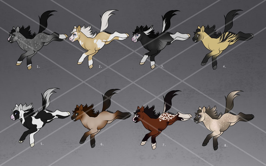 Horse Adopt Batch Furry Adoptable Fursona Character Desgin Oc - Etsy