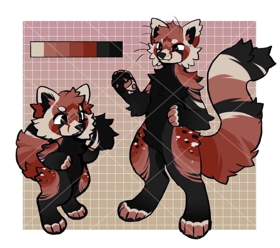 Red Panda Adopt Furry Adoptable Fursona Character Design Anthro Oc - Etsy