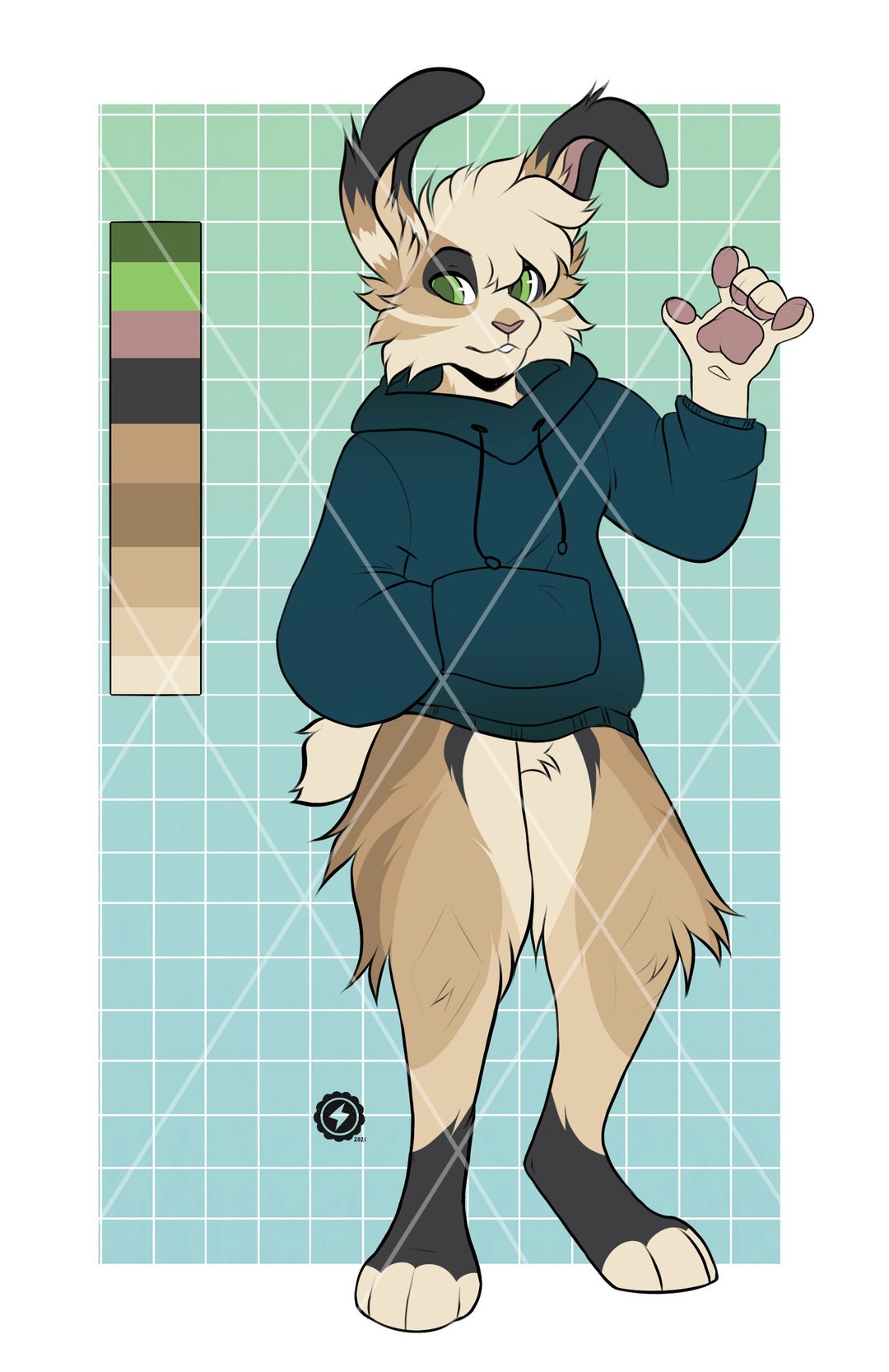 Rabbit Bunny Adopt Furry Adoptable Fursona Character Design Anthro Oc ...