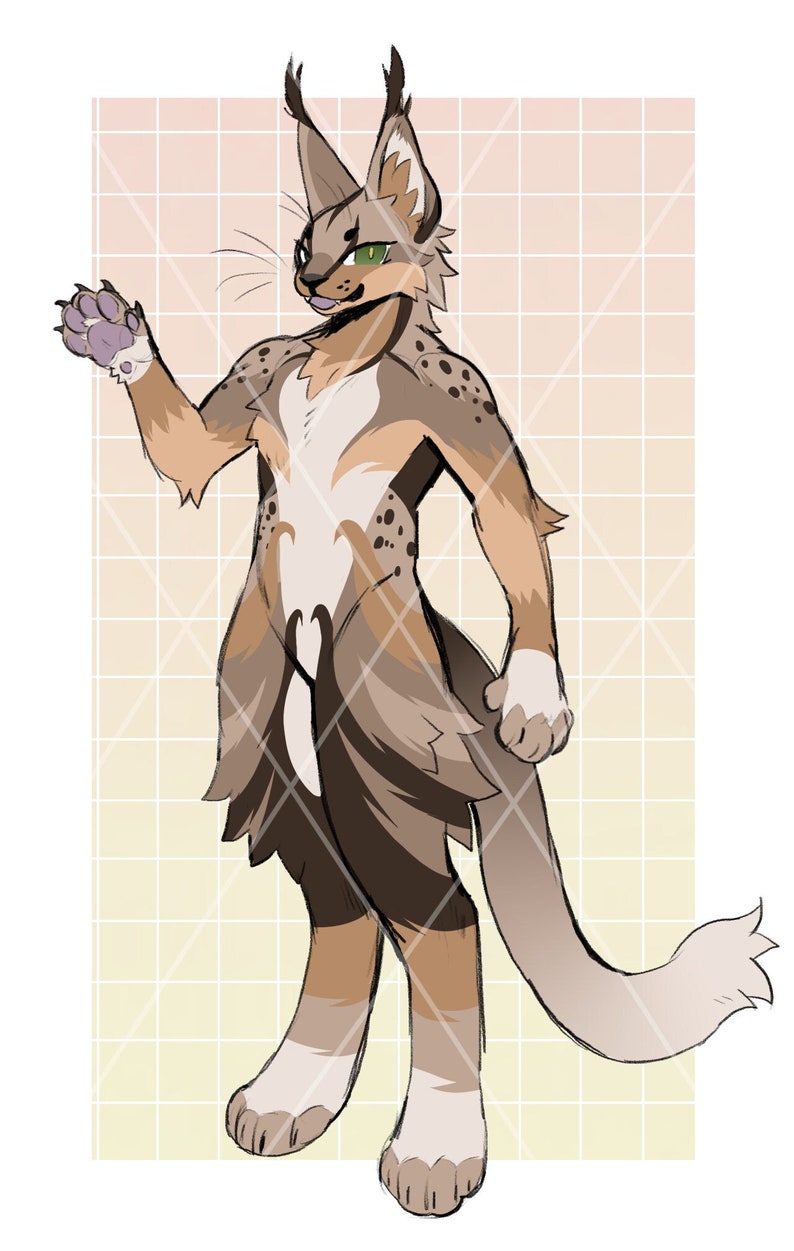 Caracal Adopt Furry Adoptable Fursona Character Design Anthro - Etsy