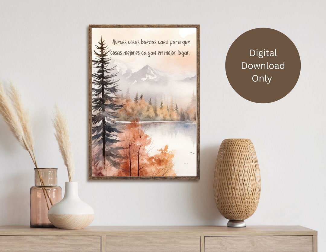 Spanish Fall Autumn Quote Wall Art Printable - Etsy