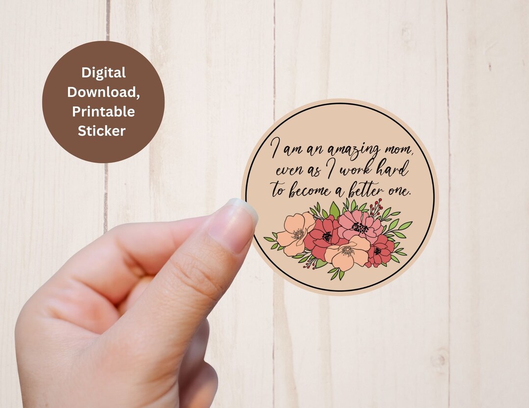 Printable Stickers, Digital Download, Mama Affirmations Stickers ...