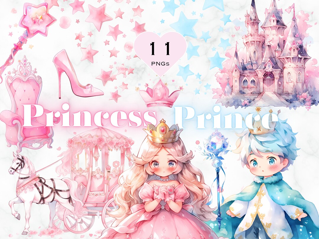 Princess and Prince Clipart Royal World Collection Cute Princess ...