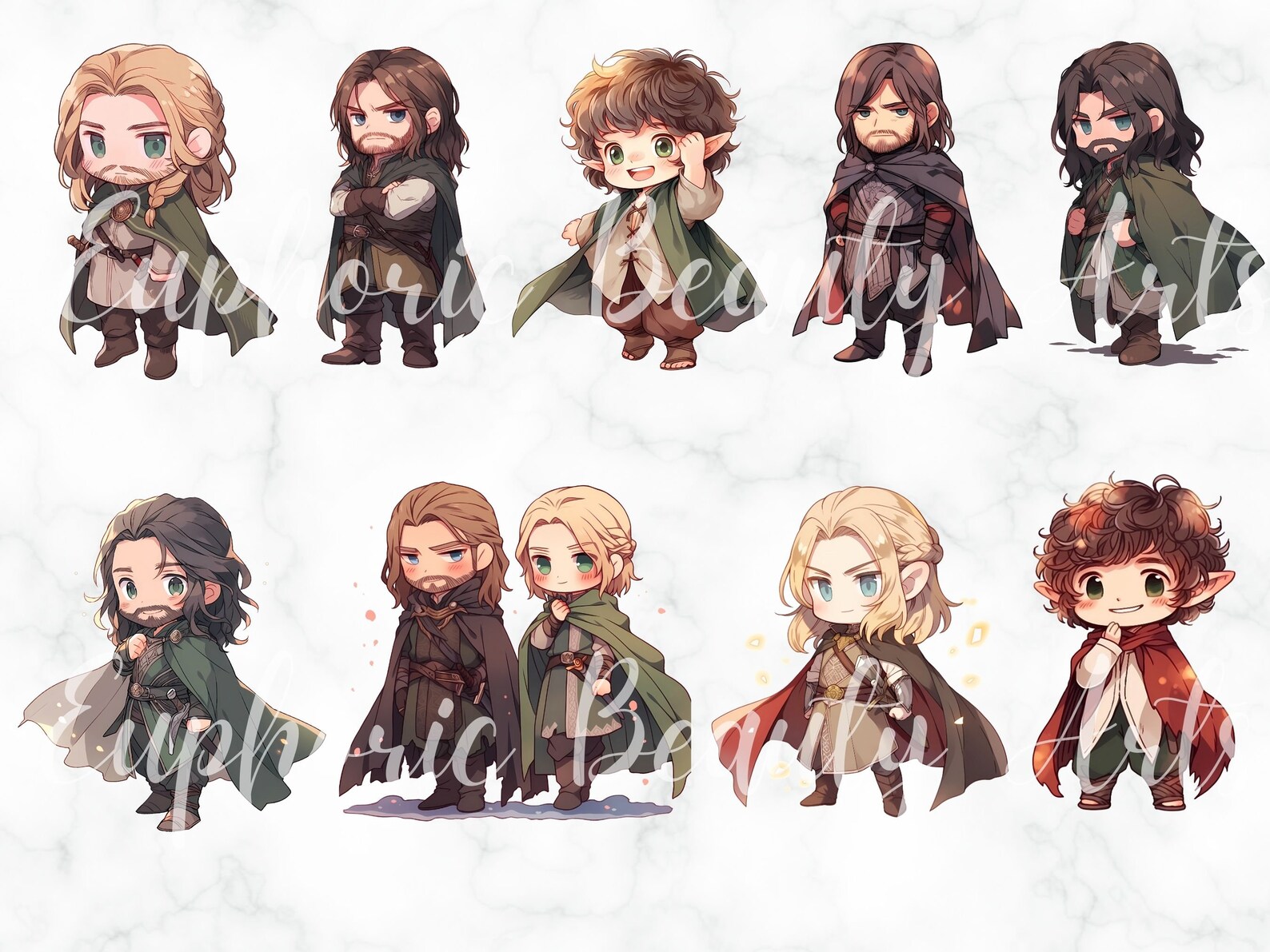 Lord of the Rings Clipart Collection Fantasy Digital Art Tolkien's ...