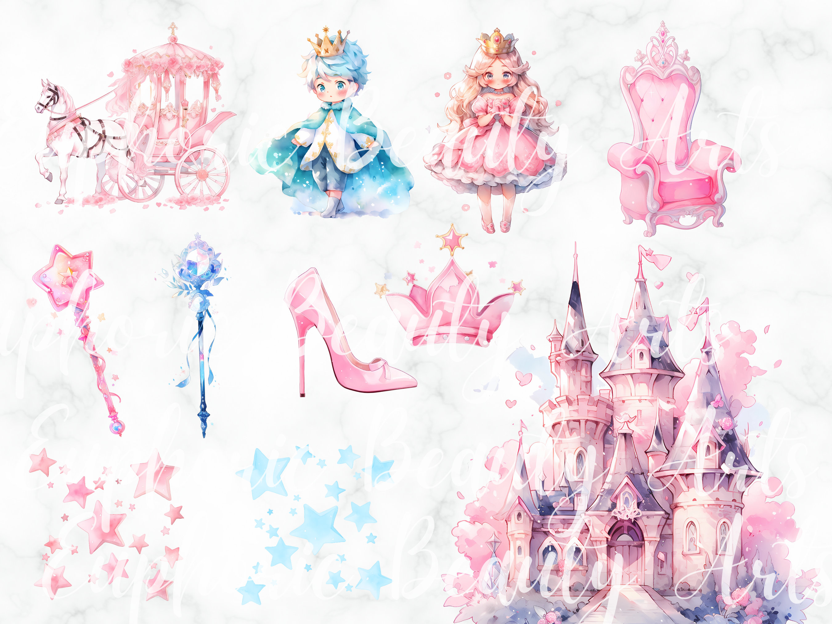 Princess and Prince Clipart Royal World Collection Cute Princess ...