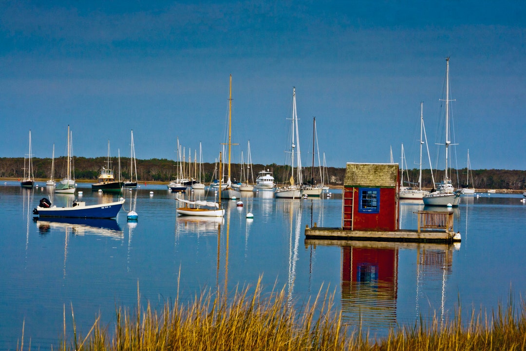 Red Brook Harbor, Alfie's Boat House, Cape Cod, Boat House, Canvas ...