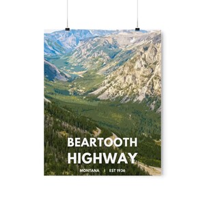 Beartooth Highway Poster - Majestic Mountain Drive - Etsy