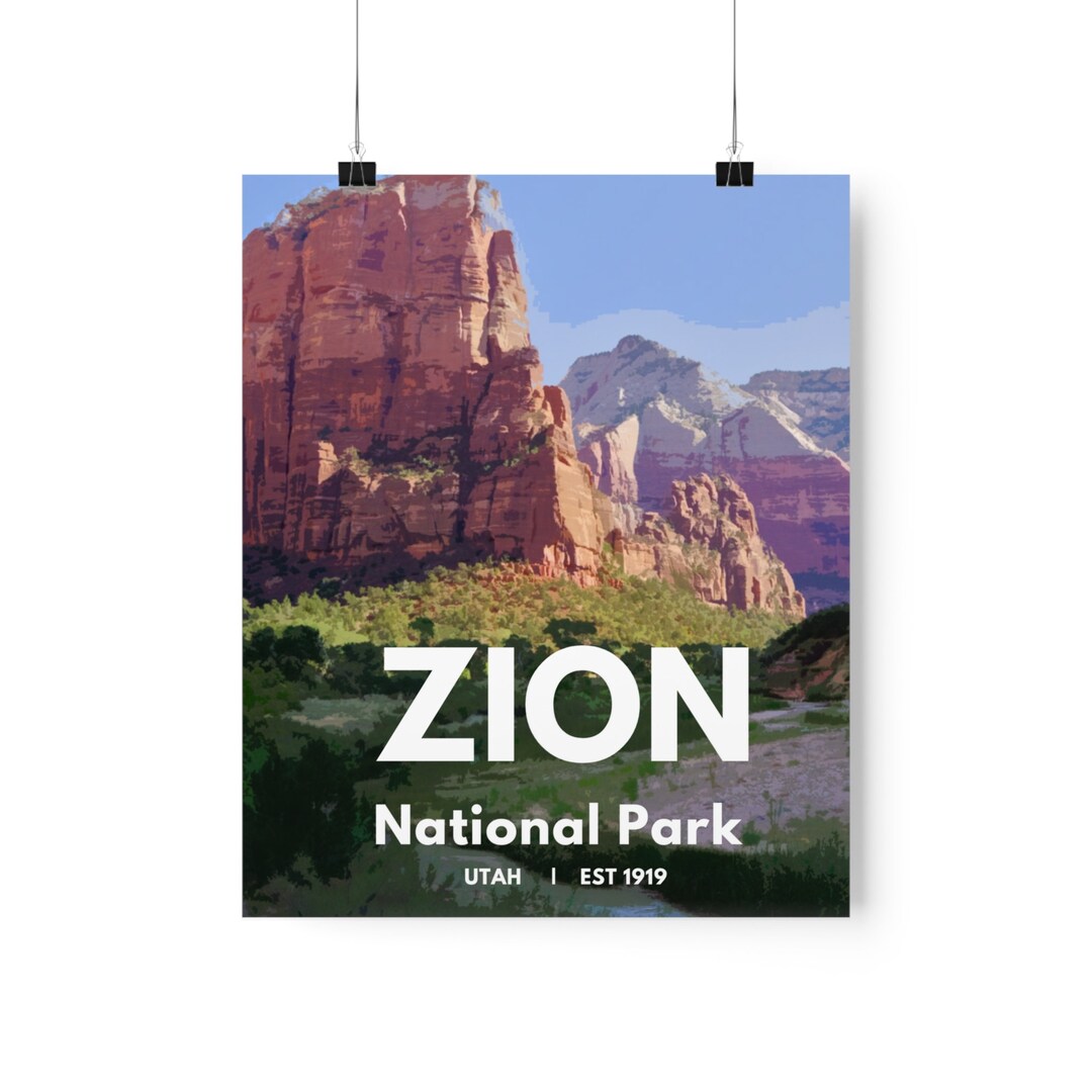 Zion National Park Poster - Etsy