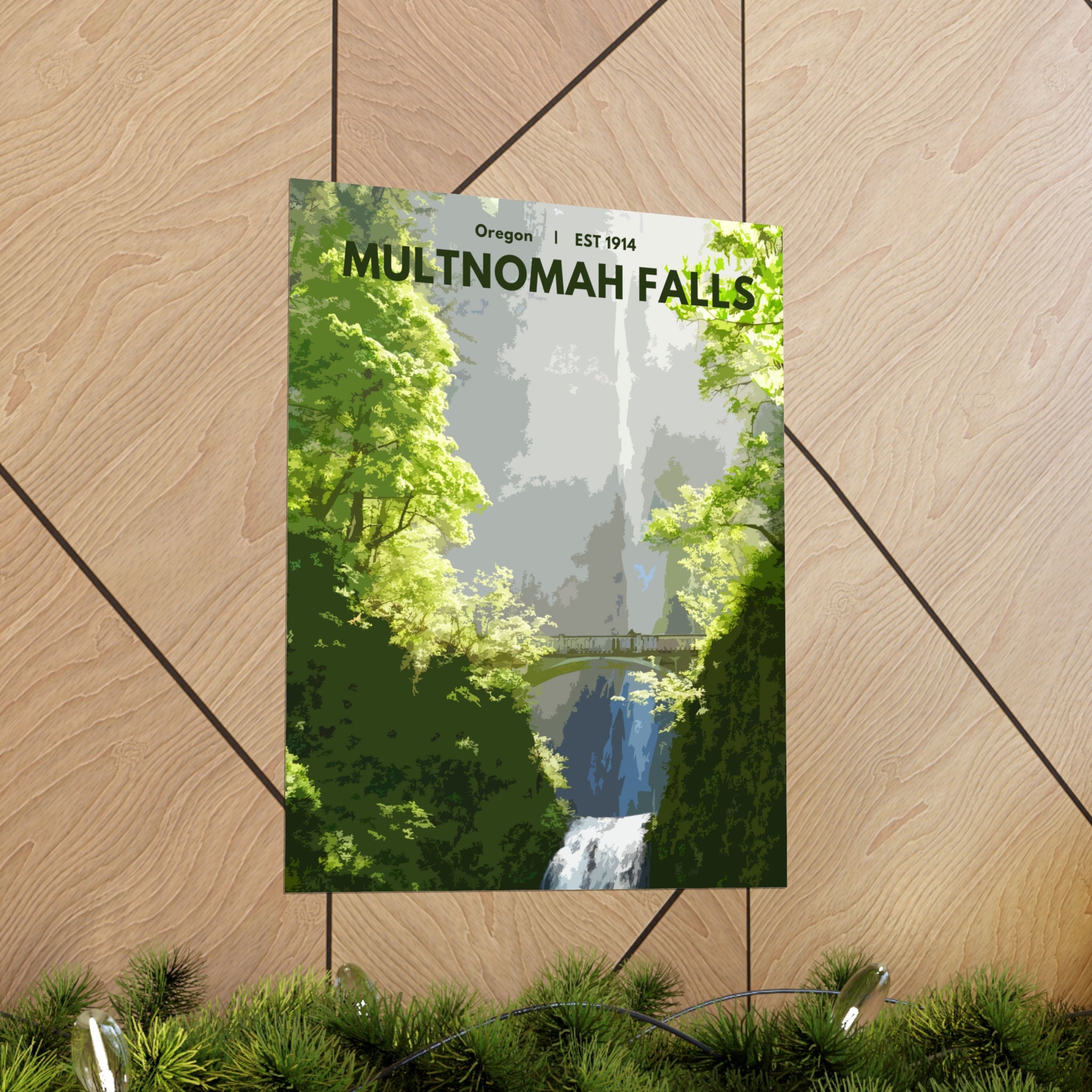 Multnomah Falls Cascading Wonder Poster - Etsy