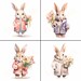 20 Floral Bunny Clipart Bundle PNG & SVG, Nursery Spring Pastel Bundle ...