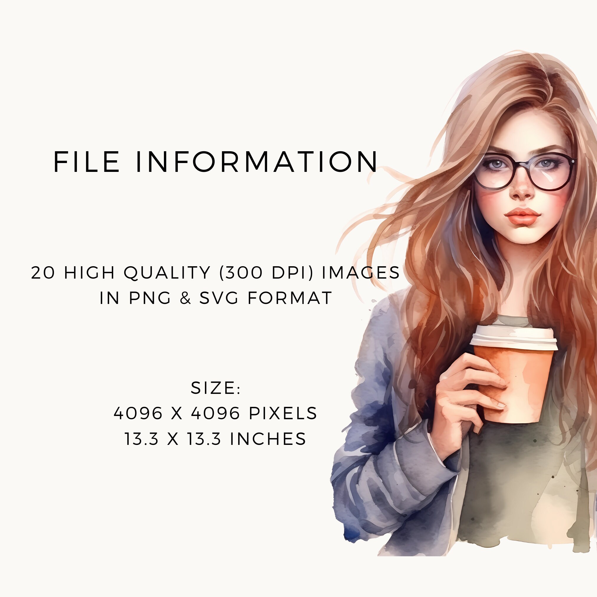 Watercolor Coffee Clip Art PNG & SVG, Coffee Cup Clipart Bundle, Coffee ...