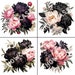 Black Peonies Clipart, Watercolor Flowers PNG & SVG, Peonies Clipart ...