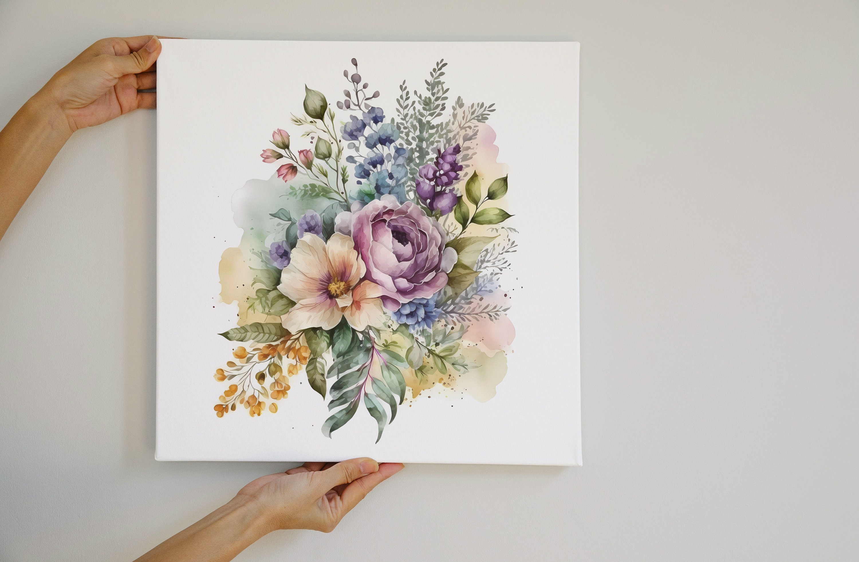 20 Spring Flowers PNG & SVG, Watercolor Floral Clipart Bouquets, Wild ...