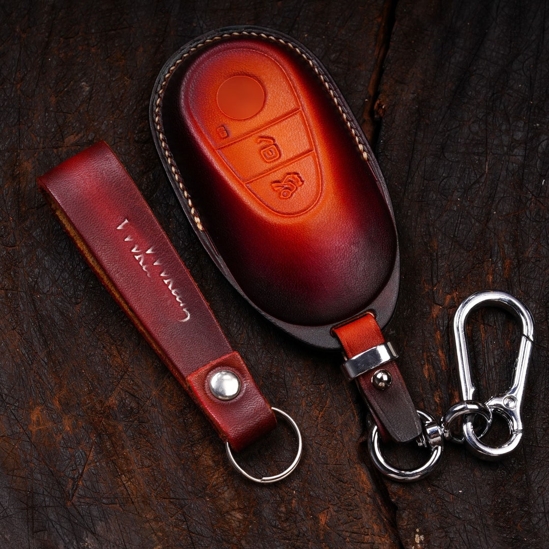 Mercedes 2022-2024 Leather Key Fob Cover: C E S G GLC GLE W205 W213 AMG ...