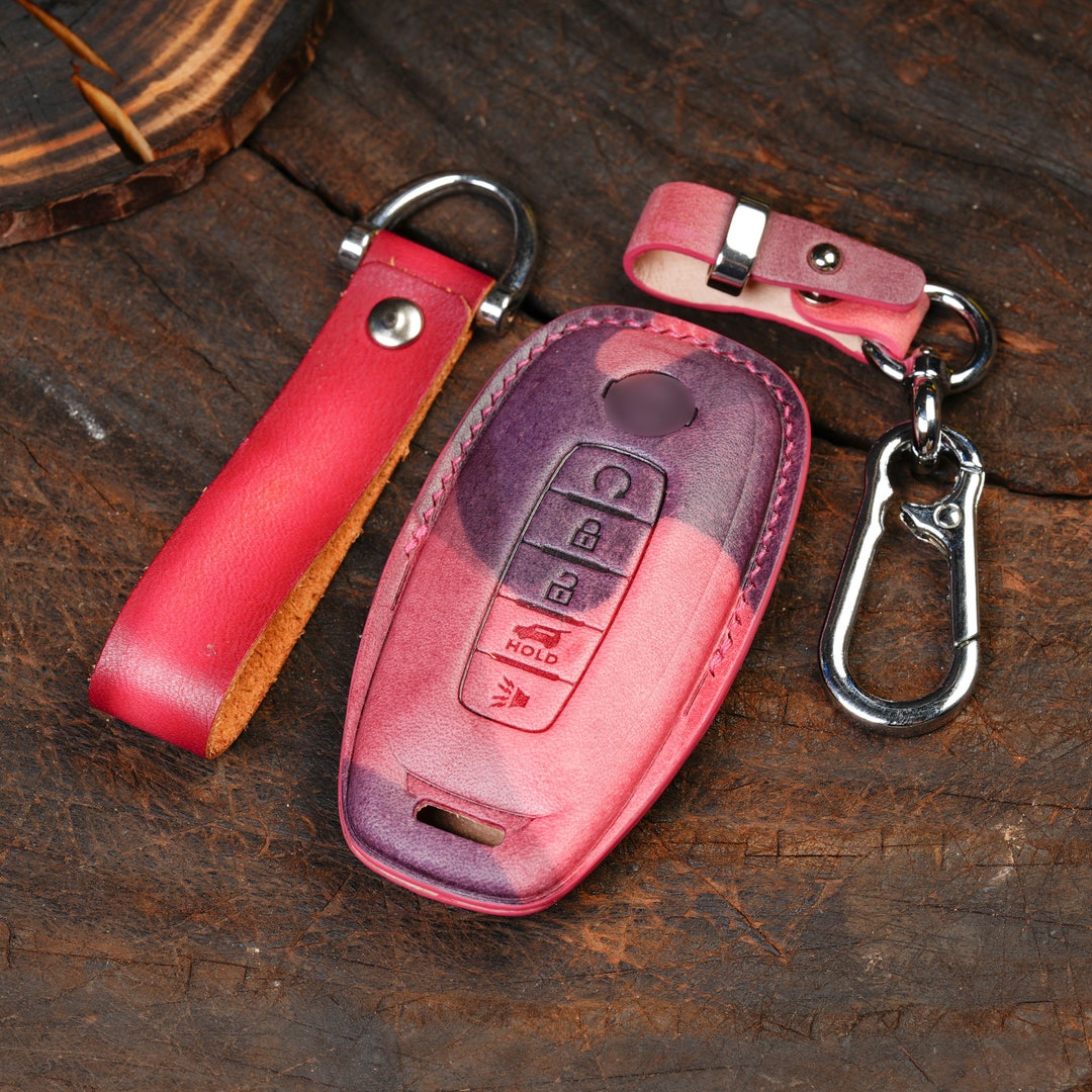 Genesis 2021-2024 Leather Key Fob Cover for G70, G80, G90, GV70, GV80 ...