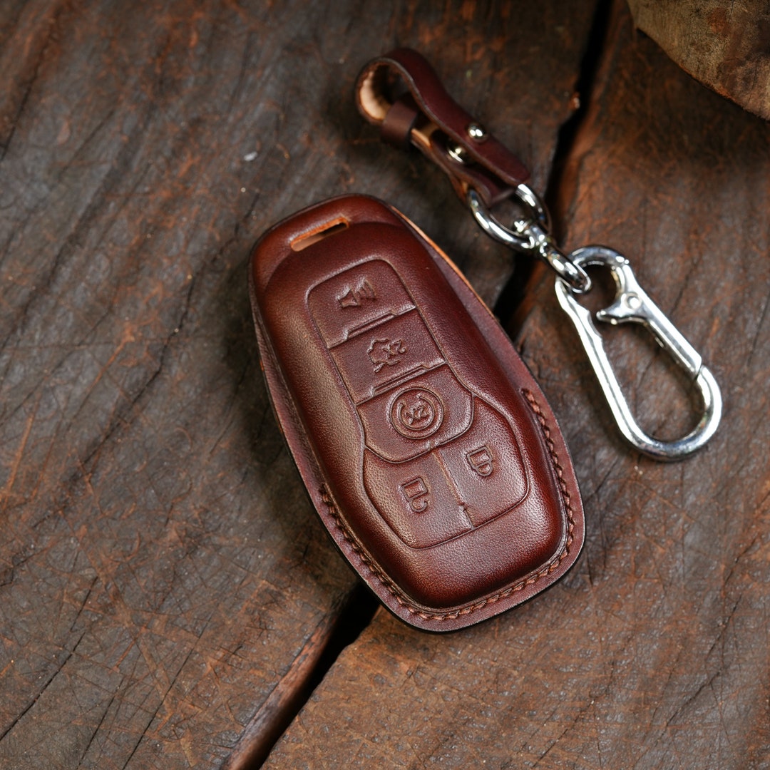 Ford F150 F250 F350 & Bronco Leather Key Fob Cover 3-5 Buttons for ...