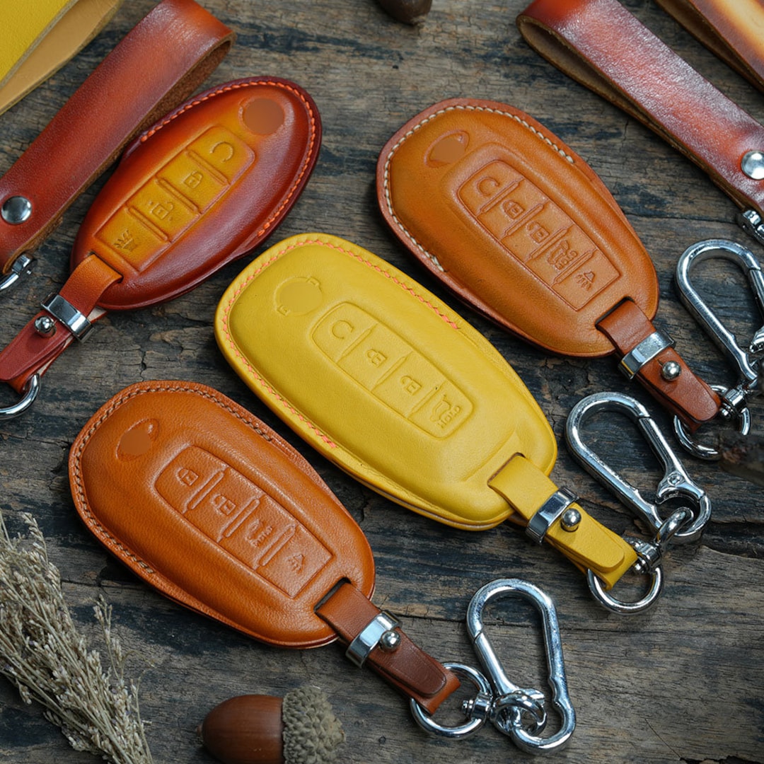 Custom Leather Key Fob Covers for Infiniti Q50 Q60 QX50 QX55 ...